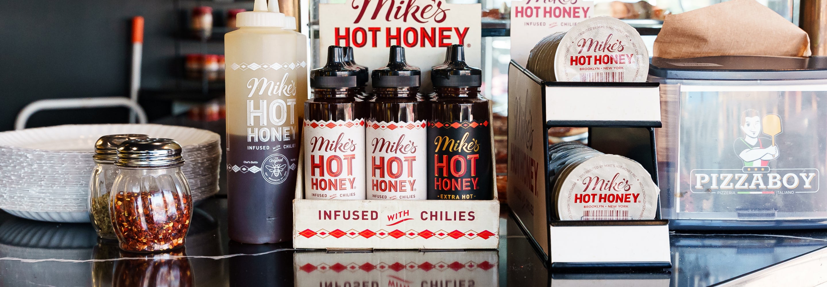 Foodservice Signage - Mike's Hot Honey